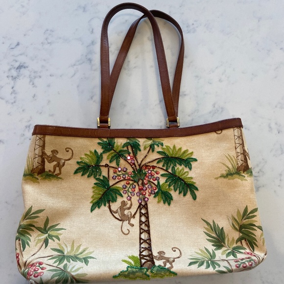 Isabella Fiore | Bags | Isabella Fiore Beaded Monkey In Palms Bag ...
